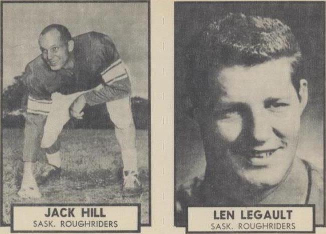 1962 Topps CFL - Len Legault, Jack Hill #126-127 Full Panels for sale ...