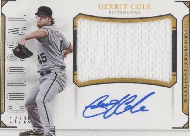 2016 Panini National Treasures - Colossal Signatures #CS-GC Gerrit Cole ...