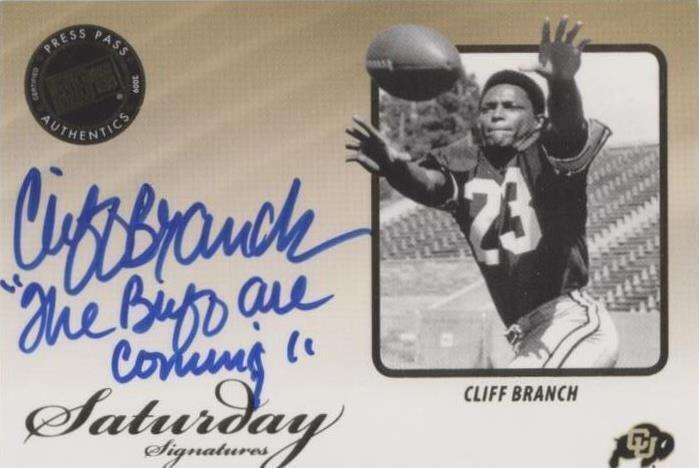 2009 Press Pass Legends - Saturday Signatures Cliff Branch #SS-CB ...