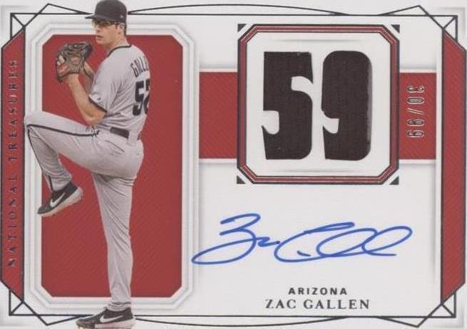 2020 Panini National Treasures - Signature Numbers Zac Gallen #SNU-ZG ...
