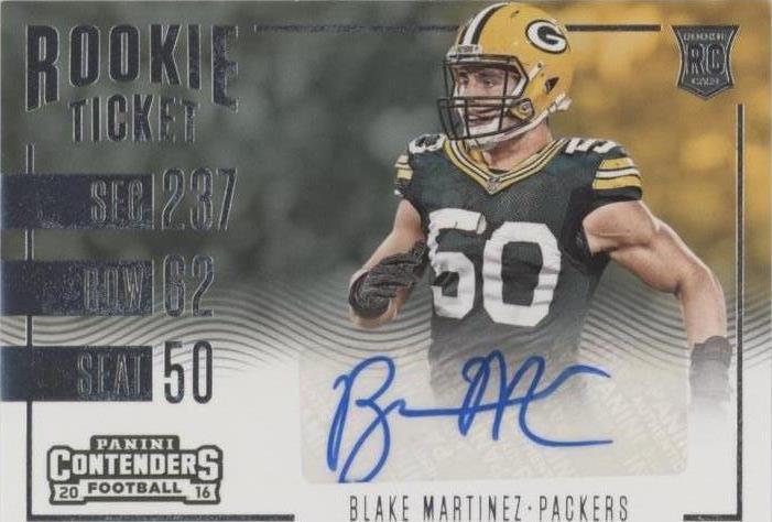 2016 Panini Contenders - Rookie Ticket #251 Blake Martinez (AU, RC) for ...