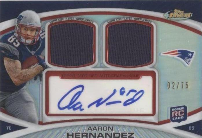 2010 Topps Finest - Autograph Dual Relic Refractor #FADR-AH Aaron ...