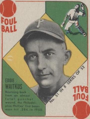 1951 Topps - Blue Backs #51 Eddie Waitkus for sale online | eBay