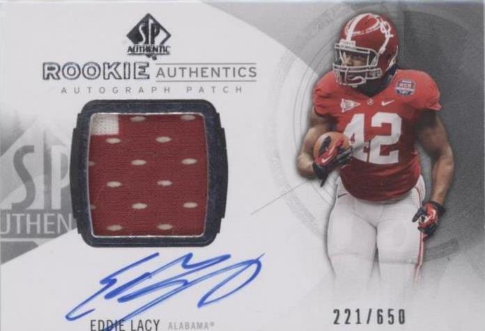 2013 SP Authentic - Rookie Authentics Autograph Patch Eddie Lacy #177 / ...