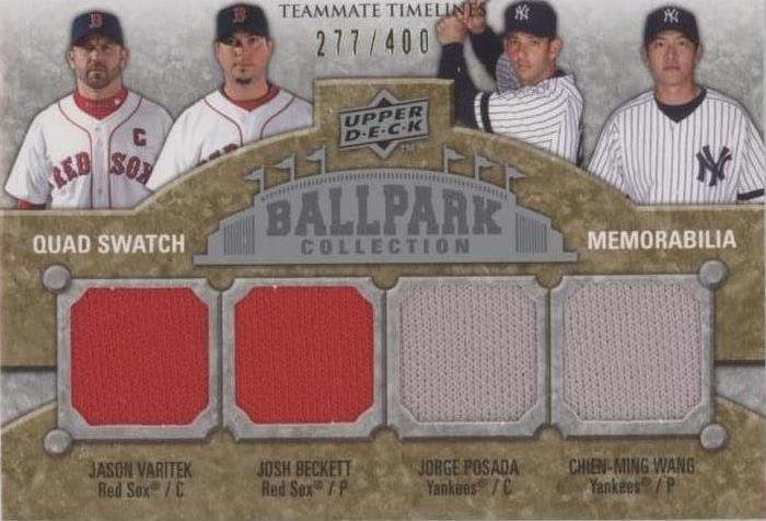 2009 Upper Deck Ballpark Collection - Teammate Timelines Quad Swatch ...