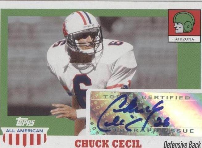 2005 Topps All American Retired Edition - Autographs Chuck Cecil #A-CCE ...