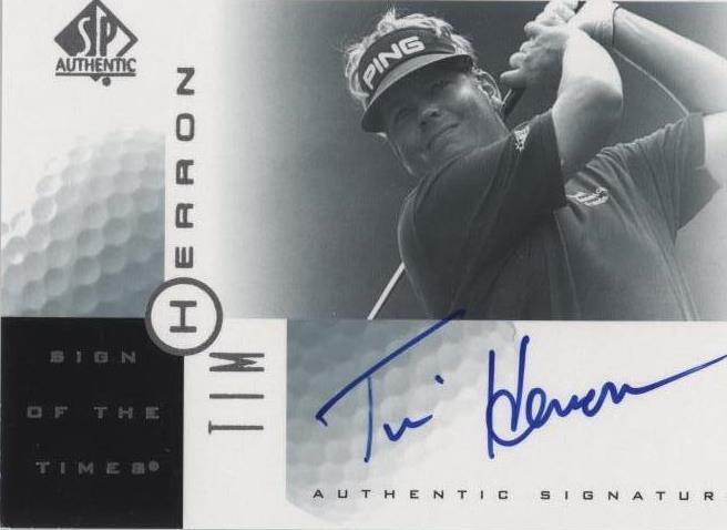 2001 SP Authentic - Sign of the Times Tim Herron #TH (AU, RC) for sale ...