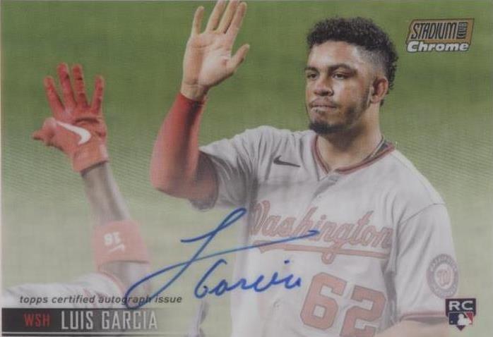 2021 Topps Stadium Club Chrome - Autographs Gold Refractor #SCCBA-LGA Luis Garcia /50 (AU, RC ...