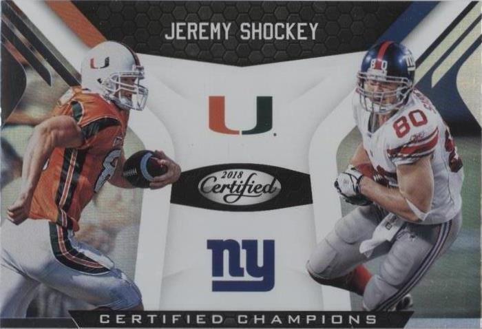 2018 Panini Certified - Certified Champions Jeremy Shockey #3 for sale ...