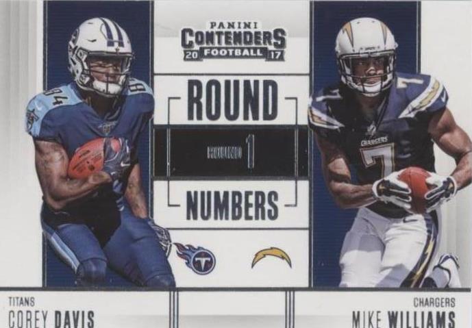 2017 Panini Contenders - Round Numbers Mike Williams, Corey Davis #RN-5 ...