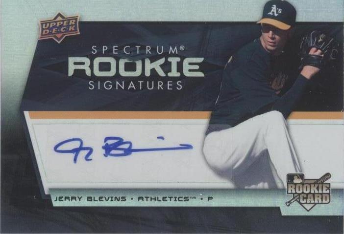 2008 Upper Deck Spectrum - Rookie Signatures #121 Jerry Blevins (AU, RC ...