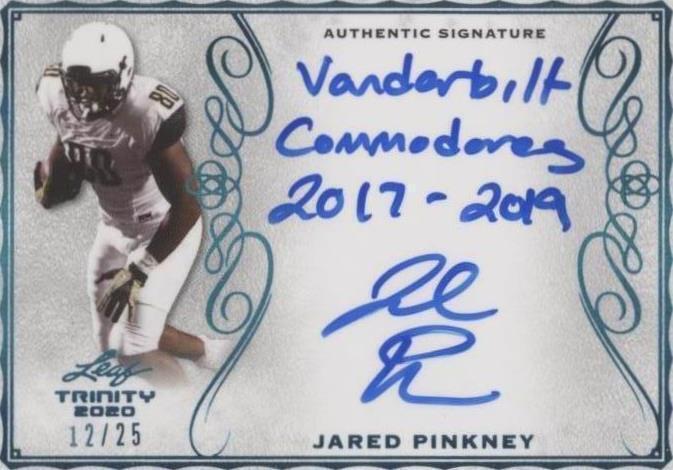 2020 Leaf Trinity - Signatures Platinum Foil #A-JP2 Jared Pinkney /25 ...