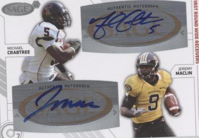 2009 SAGE Squared - Dual Autographs #SA-22 Jeremy Maclin, Michael ...