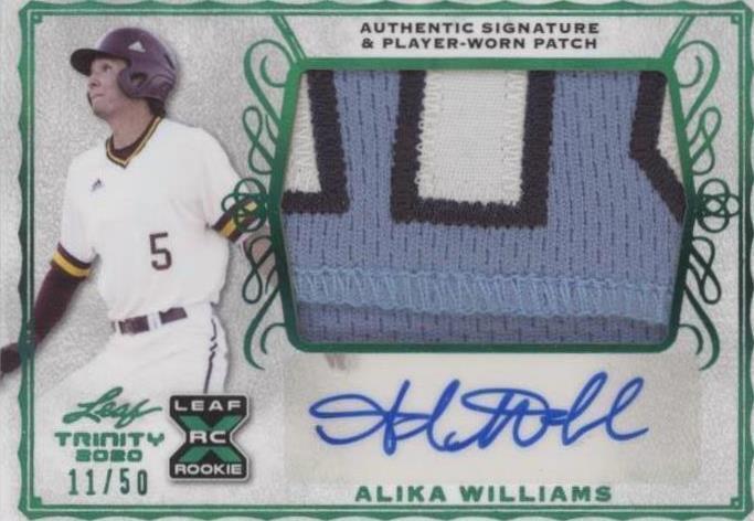 2020 Leaf Trinity - Patch Autograph Alika Williams #PA-AW1 Green /50 ...
