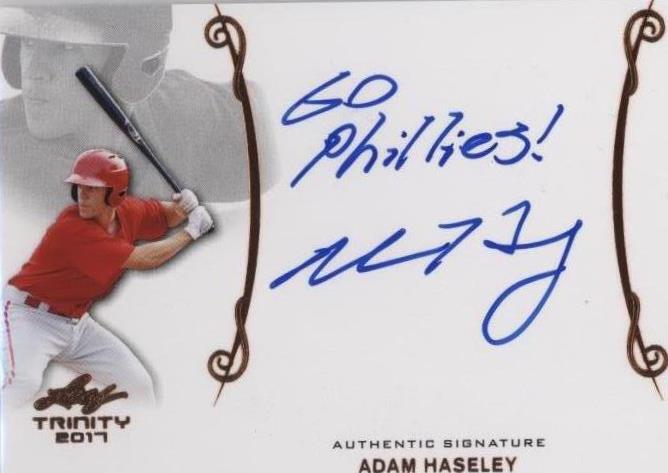 2017 Leaf Trinity - Signatures #A-AH1 Adam Haseley (AU, RC) for sale ...