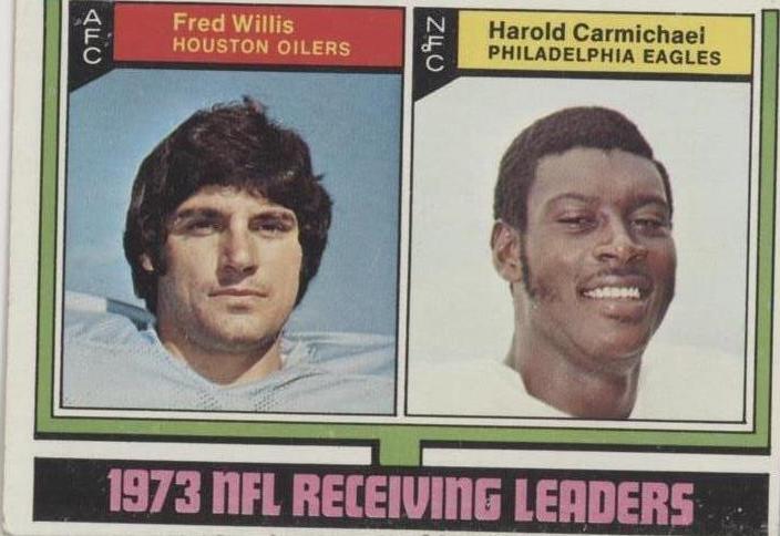 1974 Topps - Receiving Leaders Harold Carmichael, Fred Willis #330 (RC ...