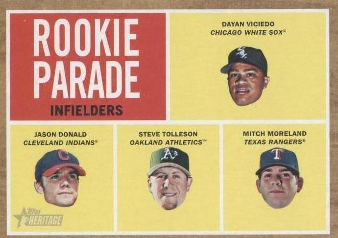 2011 Topps Heritage - Rookie Parade Mitch Moreland, Dayan Viciedo ...