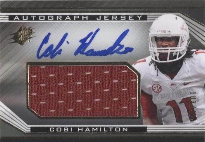 2013 SPx - Rookie Autograph Jersey Cobi Hamilton #52 /475 (AU, MEM, RC ...