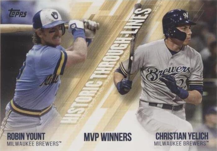 2019 Topps - Historic Through Lines Christian Yelich, Robin Yount #HTL ...