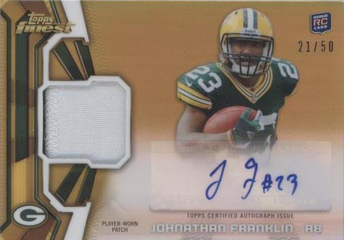 2013 Topps Finest - Rookie Autograph Patch Johnathan Franklin #RAP-JF ...