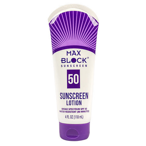 SHIP N 24HR-MAX-BLOCK Sunscreen Lotion-SPF50 - Waterproof-UVA-UVB-Broad ...