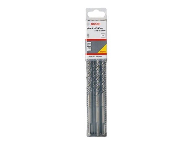 Bosch SDS Plus-5 Hammerbohrer 12x210mm 10er Pack. 2608585630 Bohrer ...