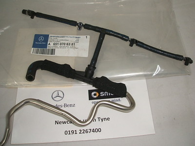 NEW Genuine Mercedes-Benz OM651 Injector Leak Off Pipe A6510706381 | eBay