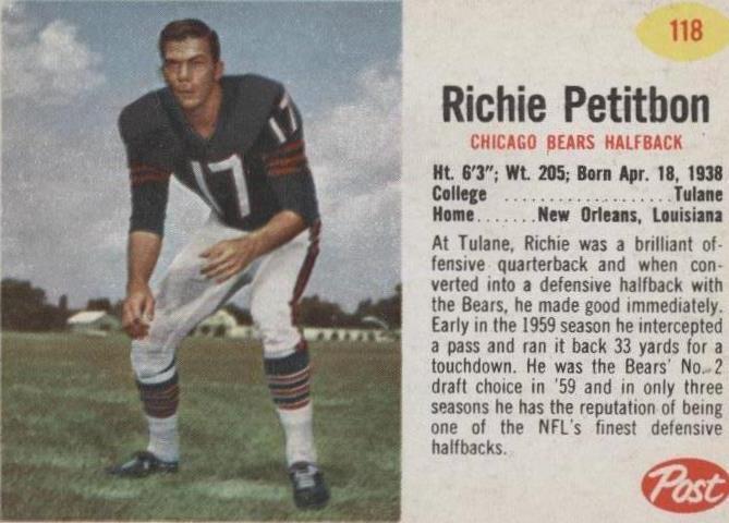 1962 Post - Richie Petitbon #118 (RC) for sale online | eBay
