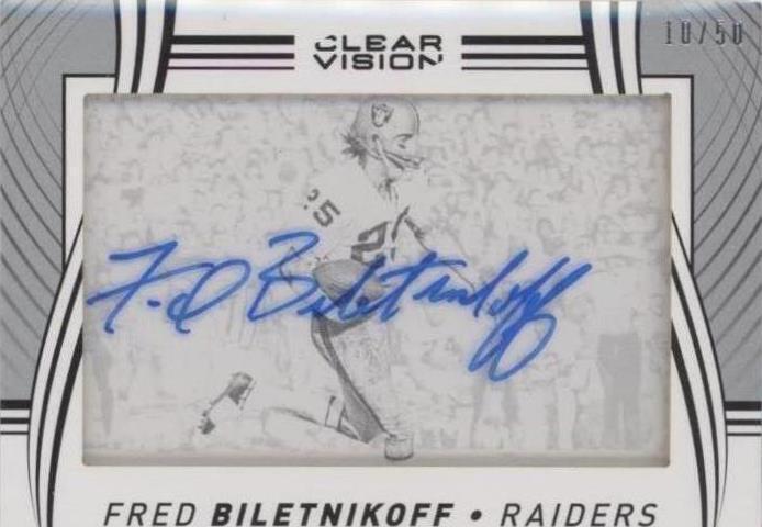 2016 Panini Clear Vision - Clear Vision Signatures Fred Biletnikoff #21 ...