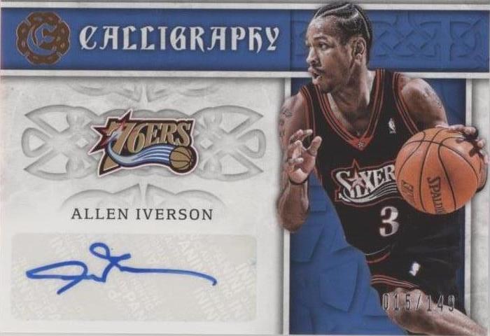 2016-17 Panini Excalibur - Calligraphy #CAL-AI Allen Iverson /149 (AU ...