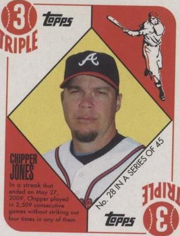 2010 Topps - Wal-Mart 1951 Design Blue Backs Chipper Jones #28 for sale ...