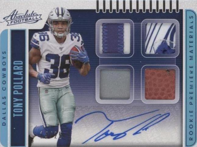 2019 Panini Absolute - Rookie Premiere Materials Autos Tony Pollard ...