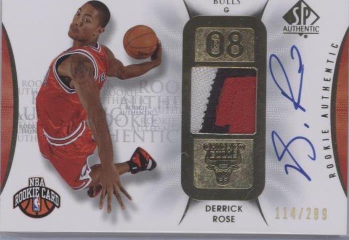 2008-09 SP Authentic - Rookie Authentics Autograph Patch #130 Derrick ...