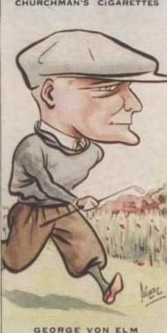 1931 Churchman's Prominent Golfers - George Von Elm #12 Small for sale ...