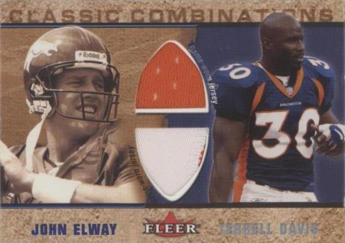 2002 Fleer Tradition - Classic Combinations John Elway, Terrell Davis # ...
