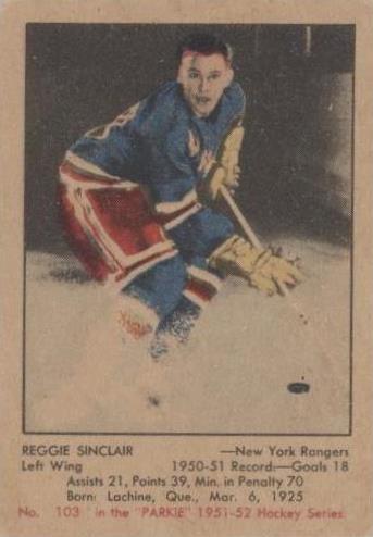 1951-52 Parkhurst - #103 Reg Sinclair (RC) for sale online | eBay