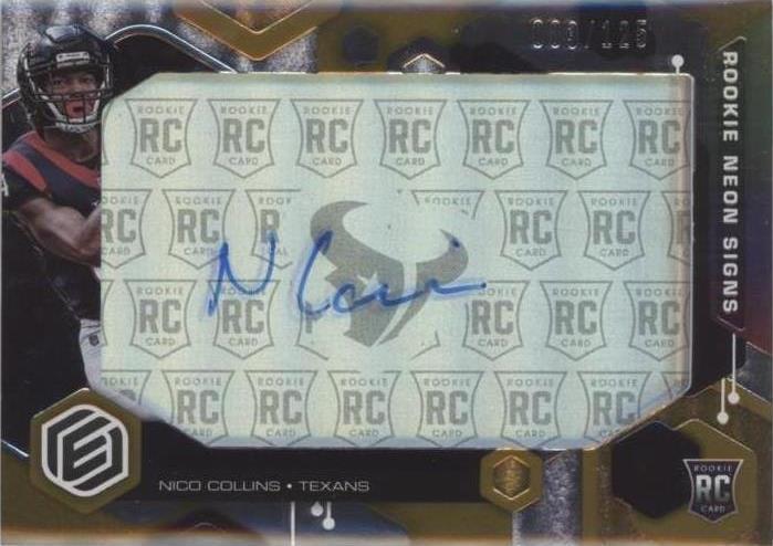 2021 Panini Elements - Rookie Neon Signs Orange #RNS-NCO Nico Collins ...