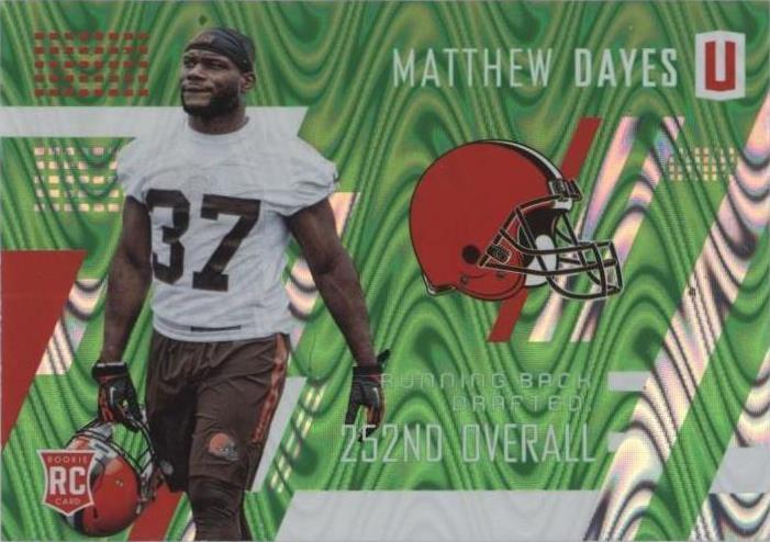 2017 Panini Unparalleled - Class of 2017 Rookie Matthew Dayes #204 Lime ...