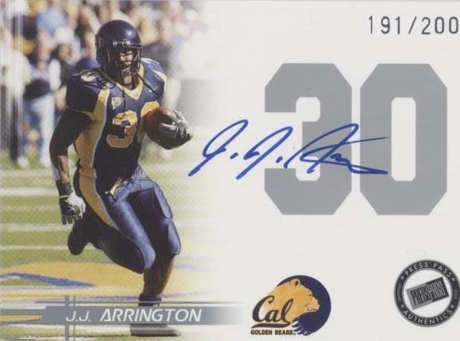 2005 Press Pass - Autographs J.J. Arrington Silver /200 (AU, RC) for ...