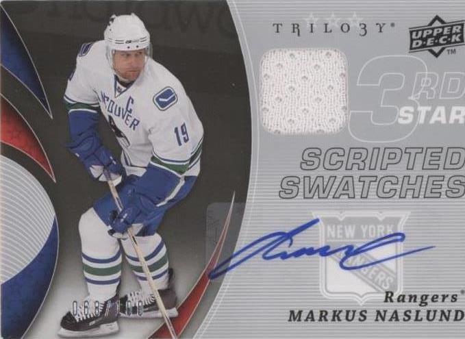2008-09 Upper Deck Trilogy - Scripted 3rd Star Swatches #3RD-MN Markus ...