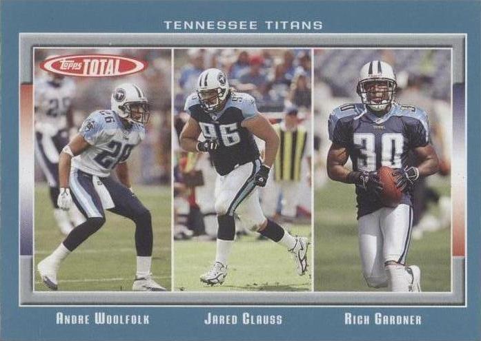 2006 Topps Total - Andre Woolfolk, Rich Gardner, Jared Clauss #397 ...
