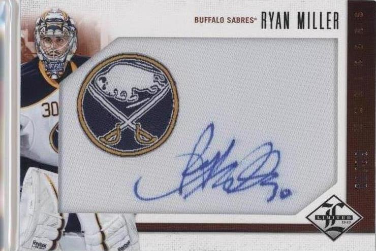 2012-13 Panini Limited - Monikers Patch Signatures #M-RM Ryan Miller ...