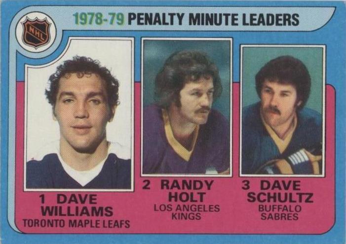1979-80 Topps - League Leaders Tiger Williams, Dave Schultz, Randy Holt ...