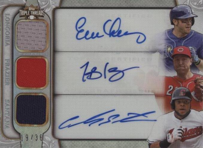 2014 Topps Triple Threads - Autograph Relic Combos Evan Longoria ...