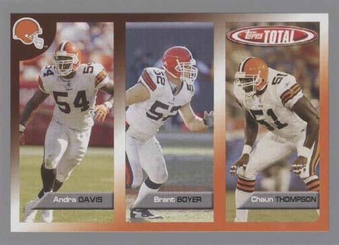 2005 Topps Total - Silver #421 Andra Davis, Chaun Thompson, Brant Boyer ...