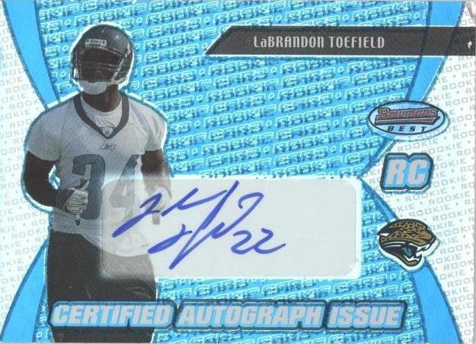 2003 Bowman's Best - Blue #116 LaBrandon Toefield /499 (AU, RC) for ...