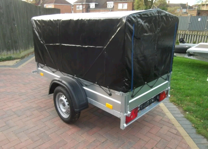 Van Car camping box trailer 7ft x 4ft with top cover 750kg ALKO suspen ... Van Car camping box trailer 7ft x 4ft with top cover 750kg ALKO suspen ...
