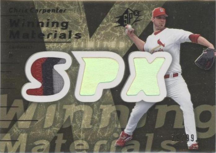 2007 SPx - Winning Materials Limited Gold Patches #WM-CC Chris ...