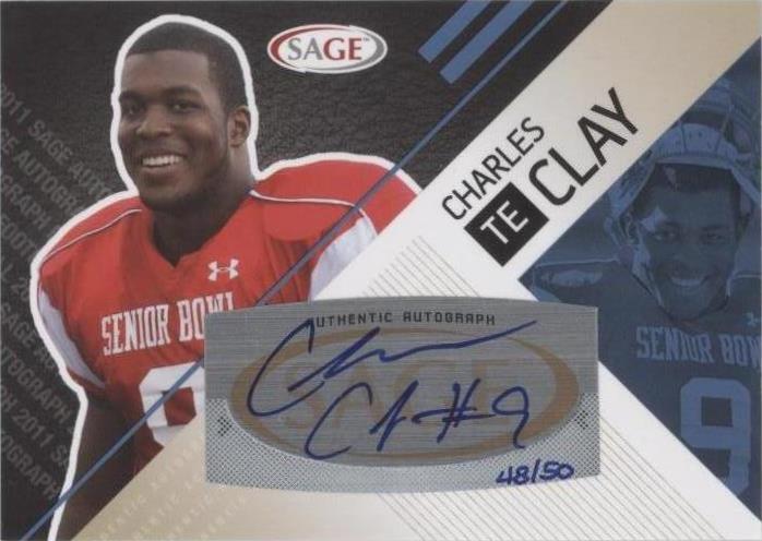 2011 SAGE Autograph Series - Platinum Autographs #A-7 Charles Clay /50 ...