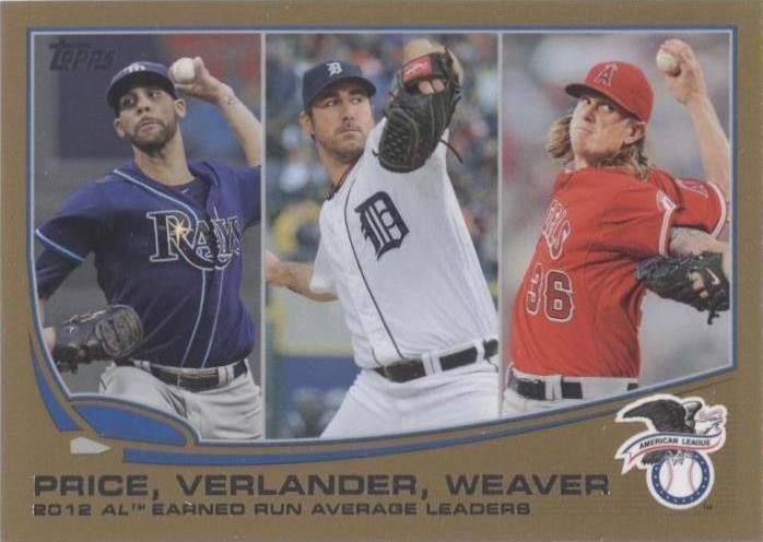 2013 Topps - League Leaders Justin Verlander, David Price, Jered Weaver ...